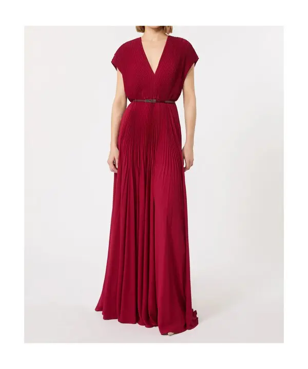 Max Mara Long Sable Georgette Dress