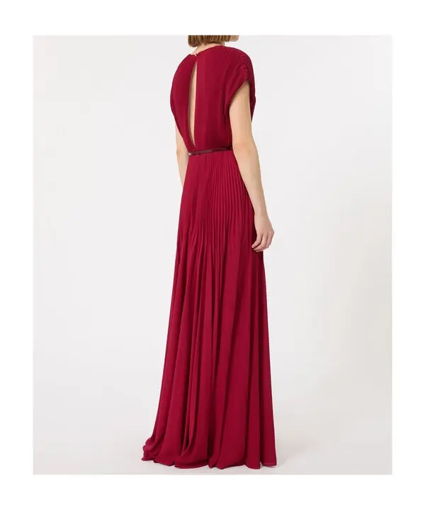 Max Mara Long Sable Georgette Dress