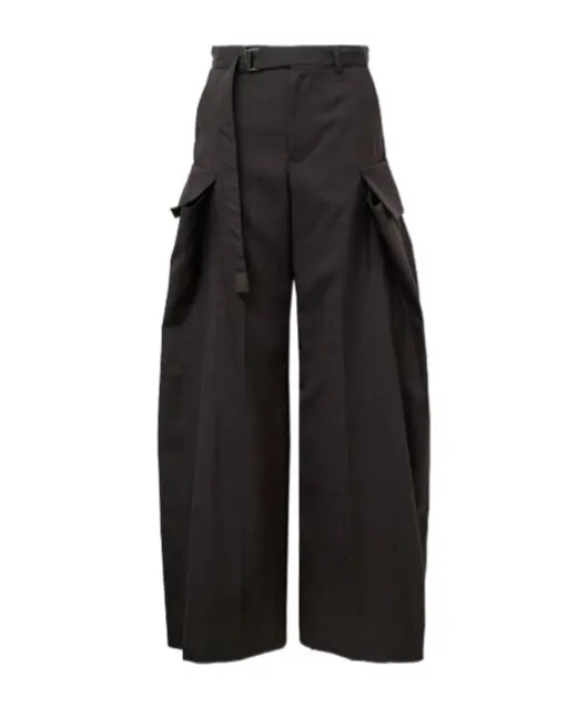Sacai Tailored Pleated Trousers - Black