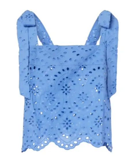 Poupette St Barth Broderie Anglaise Cotton Top