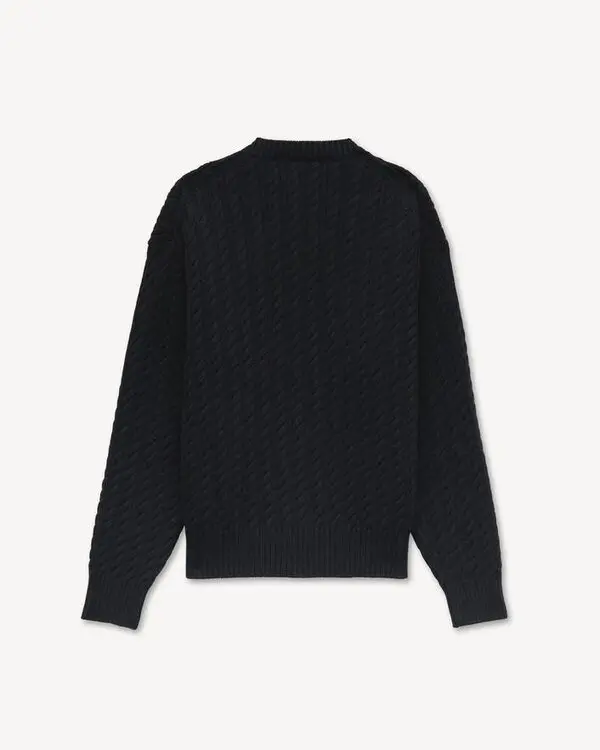 Kenzo Signature Cable' Embroidered Knit Cardigan
