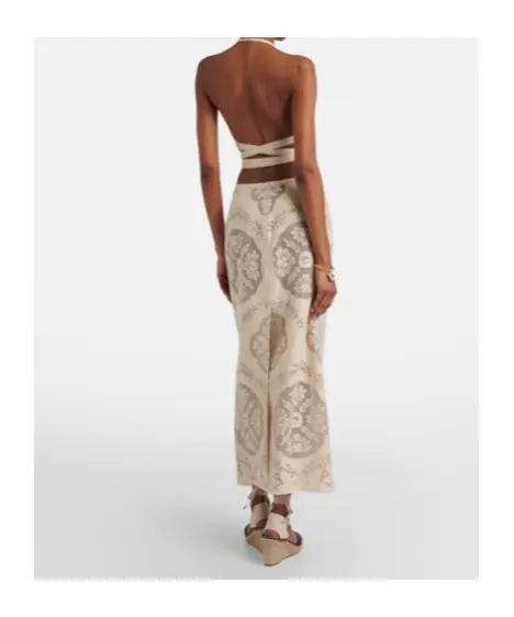 Valentino Garavani Floral Cotton-blend Midi Skirt