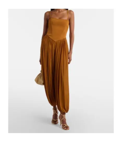 Zimmermann Luna Pleated Jersey Jumpsuit
