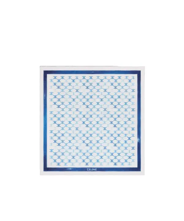 Celine Square Scarf - White/blue