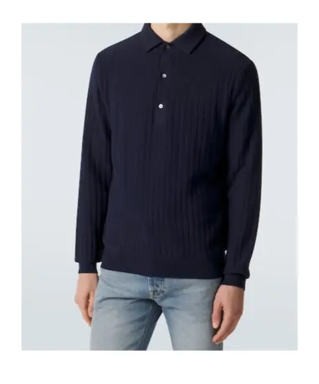 LARDINI Cotton Polo Sweater