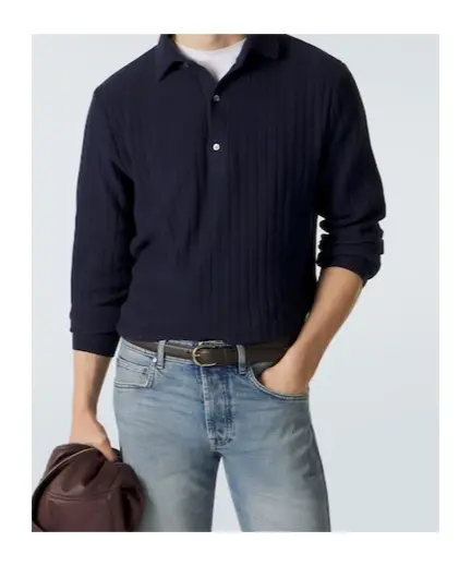 LARDINI Cotton Polo Sweater