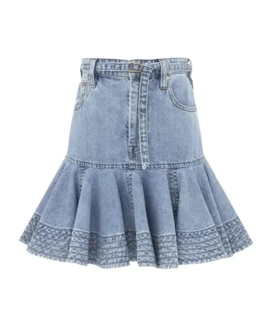 Zimmermann Indra Denim Mini Skirt - Blue