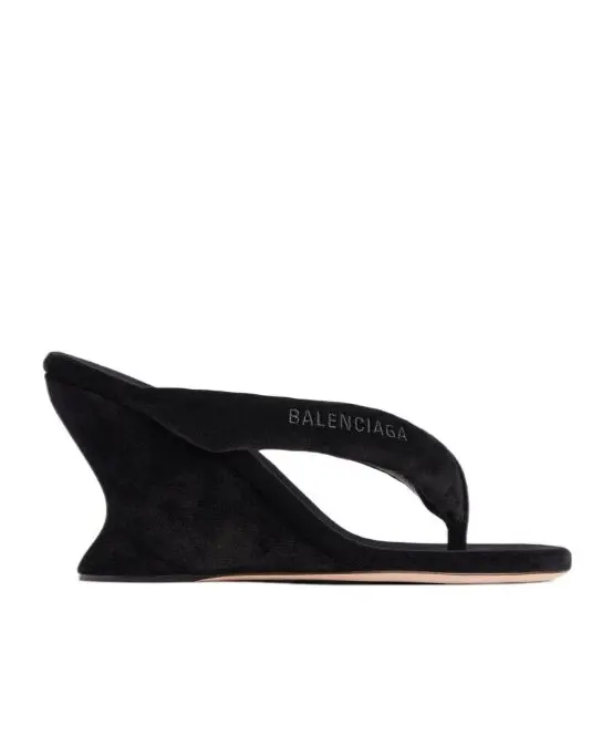Balenciaga Gaeta Wedge Thong - Black