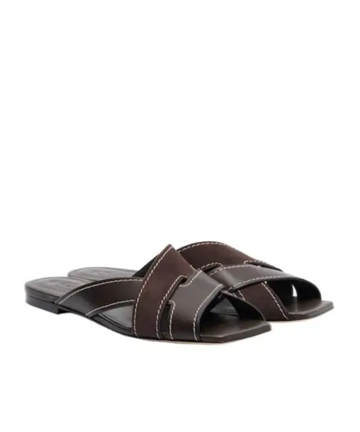 TOD'S Simple Flat Slide Sandals - Black