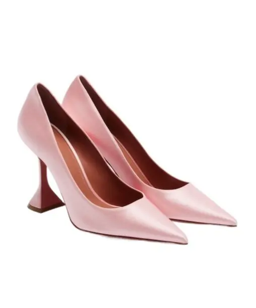 Amina Muaddi Pointed-toe High Heels - Pink