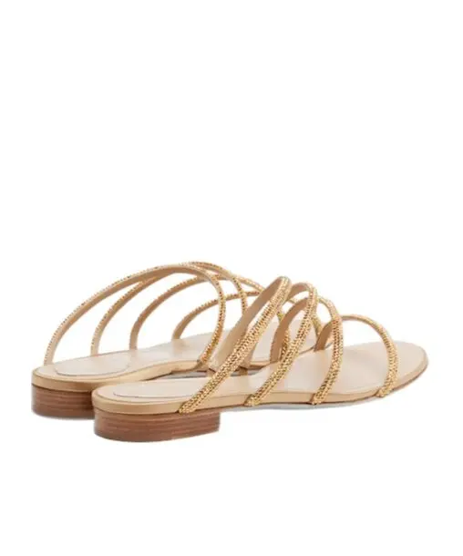 Rene Caovilla Crystal Flat Sandals