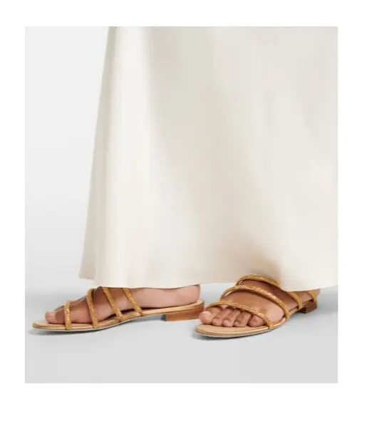 Rene Caovilla Crystal Flat Sandals