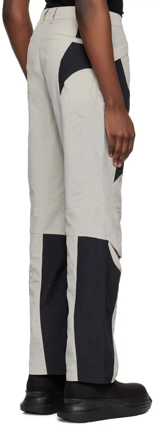 KUSIKOHC Stitching Structure Waist Loop Casual Pants