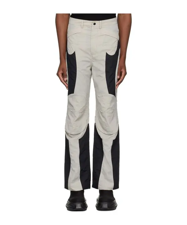 KUSIKOHC Stitching Structure Waist Loop Casual Pants