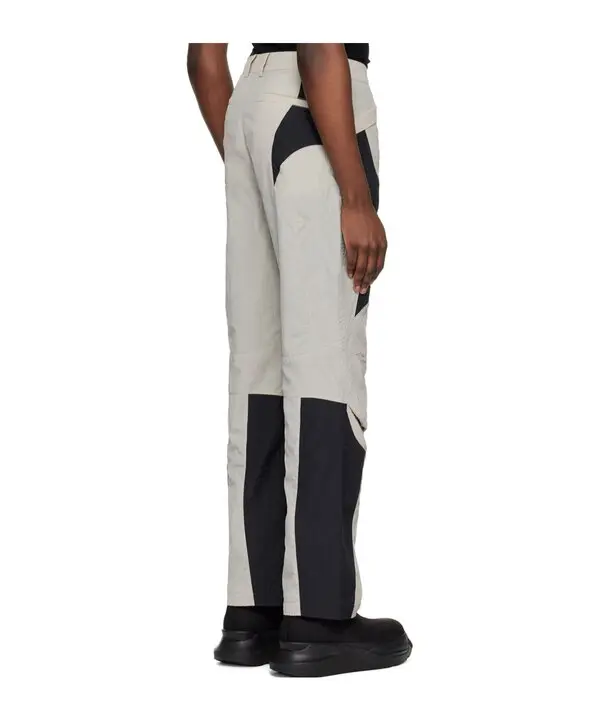 KUSIKOHC Stitching Structure Waist Loop Casual Pants