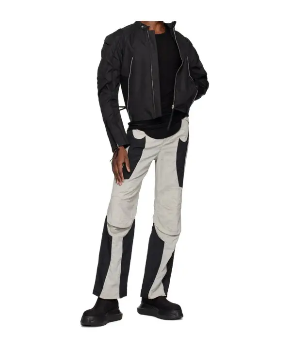 KUSIKOHC Stitching Structure Waist Loop Casual Pants