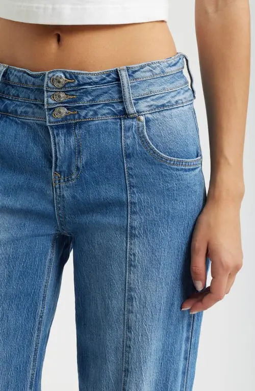 YMI Bella Wide Leg Triple Waist Jeans