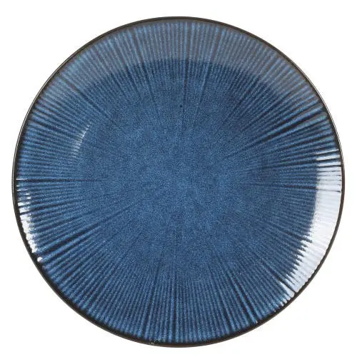 GIBSON ELITE Midnight Luna Plates And Bowls Sets, Stoneware Dinnerware Sets