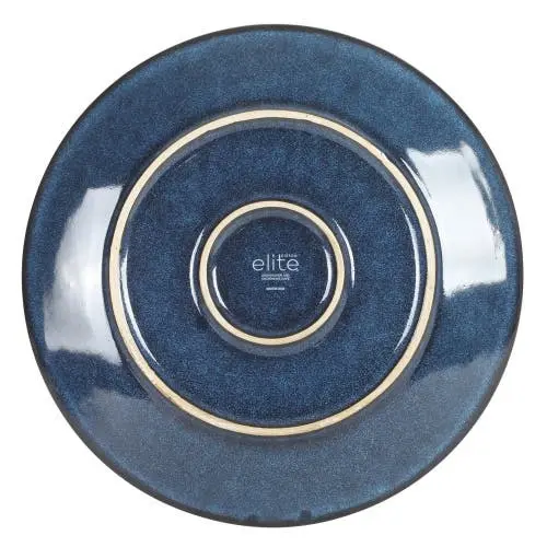 GIBSON ELITE Midnight Luna Plates And Bowls Sets, Stoneware Dinnerware Sets