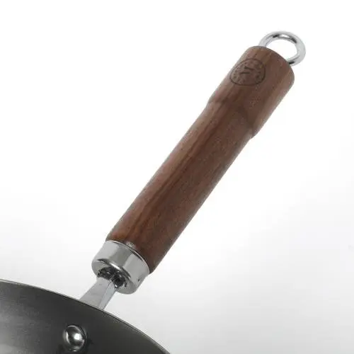 MARTHA STEWART Chisholm 13.5-inch Carbon Steel Nonstick Flat Bottom Wok