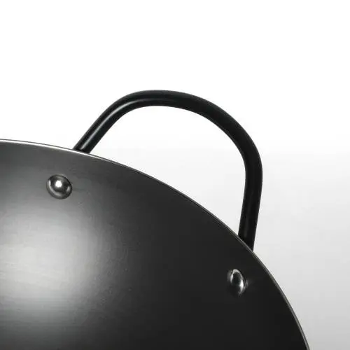 MARTHA STEWART Chisholm 13.5-inch Carbon Steel Nonstick Flat Bottom Wok