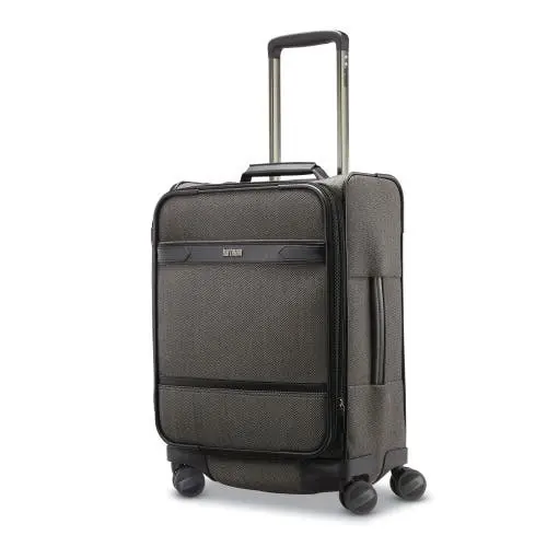 HARTMANN Herringbone Deluxe Expandable 20" Carry On Spinner Luggage - Black Herringbone