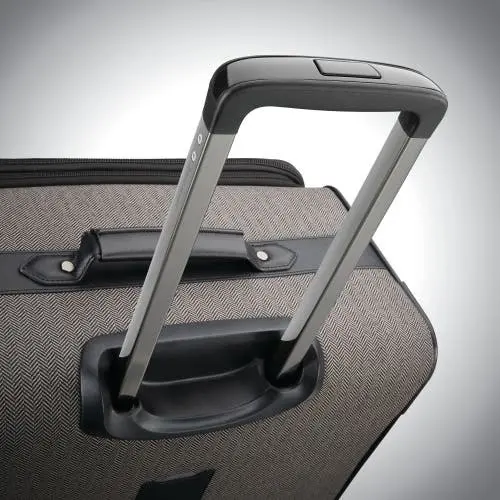 HARTMANN Herringbone Deluxe Expandable 20" Carry On Spinner Luggage - Black Herringbone
