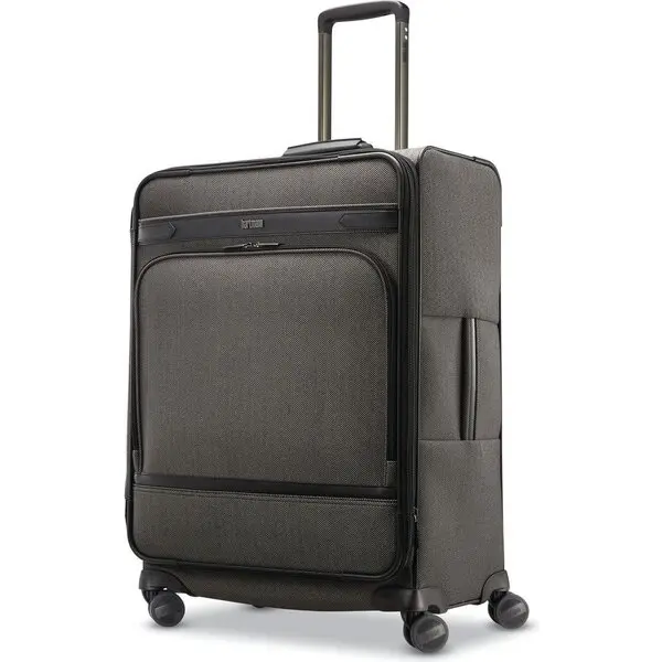HARTMANN Herringbone Deluxe Journey Expandable Checked Spinner Luggage - Black Herringbone