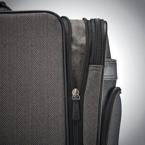 HARTMANN Herringbone Deluxe Journey Expandable Checked Spinner Luggage - Black Herringbone