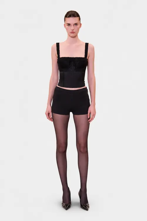 PCFG Daydreamers Satin Corset With Lace Detail