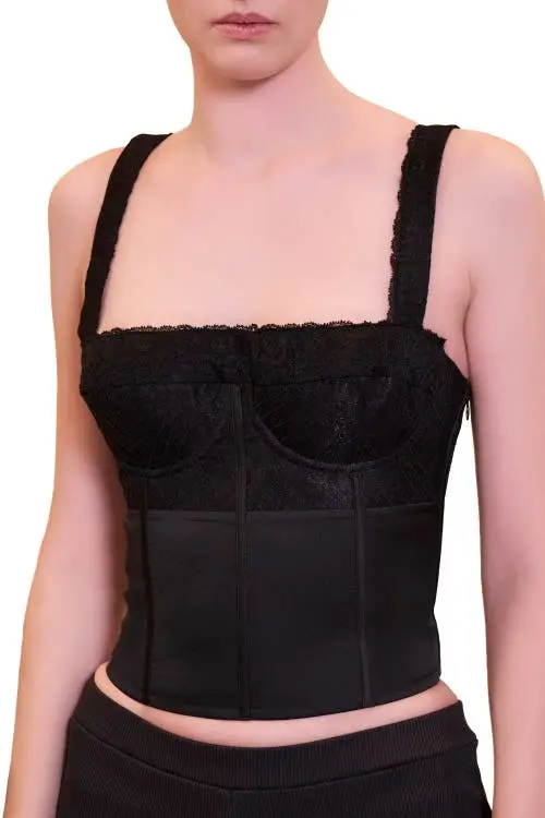 PCFG Daydreamers Satin Corset With Lace Detail