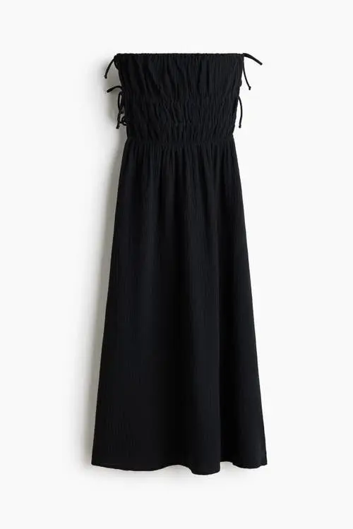 H&M Muslin Bandeau Midi Dress