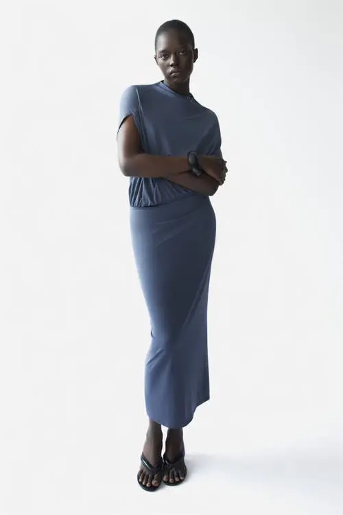 H&m Draped Asymmetric Dress
