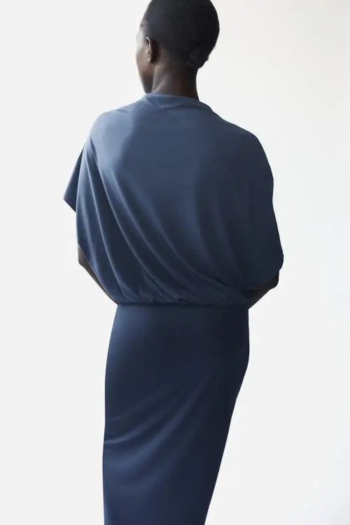 H&m Draped Asymmetric Dress