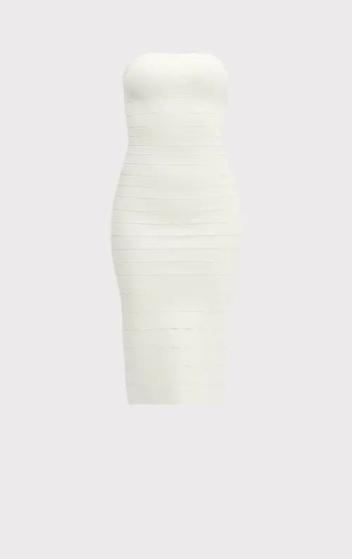 Herve Leger Cassidy Dress - Alabaster