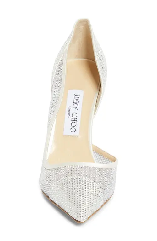 JIMMY CHOO Brigitte Crystal Embellished Half D'orsay Pump