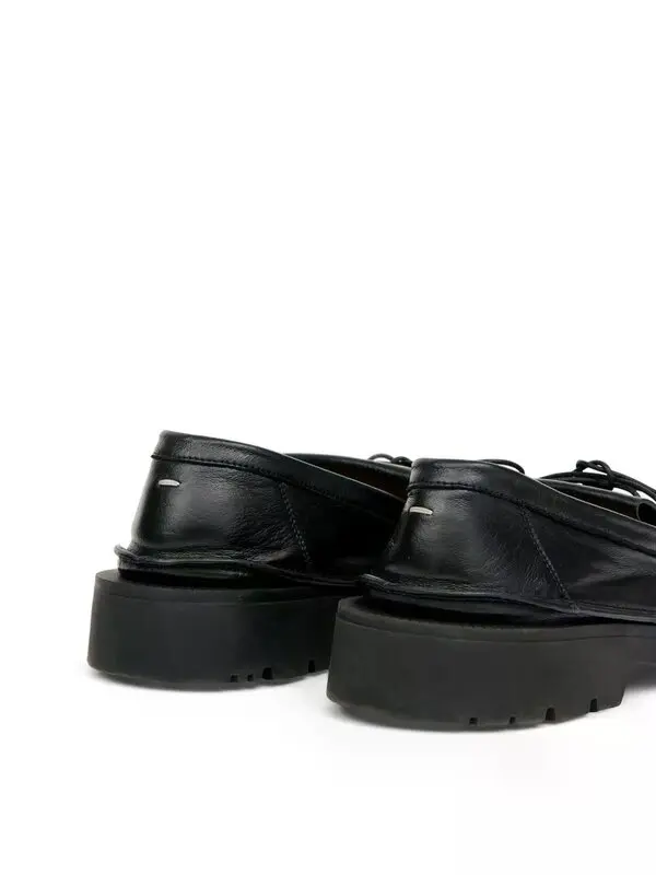 MAISON MARGIELA Fringed Leather Loafers - Black