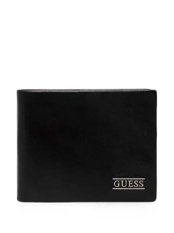 Guess New Boston Logo-plaque Bifold Wallet - Black