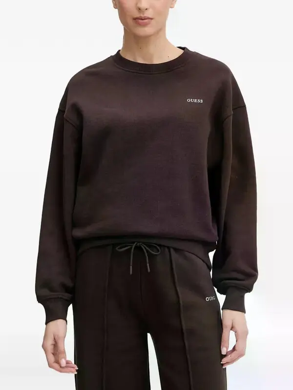 Guess Nat" Logo-print Drop-shoulder Sweatshirt