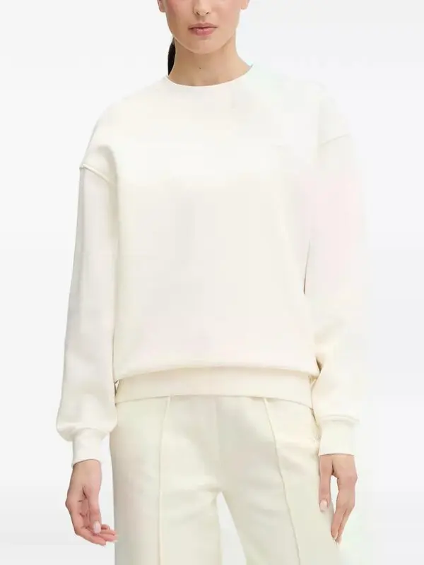 Guess Logo Plaque Drop-shoulder Sweatshirt