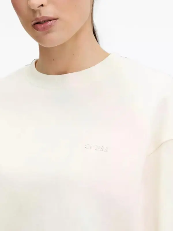 Guess Logo Plaque Drop-shoulder Sweatshirt