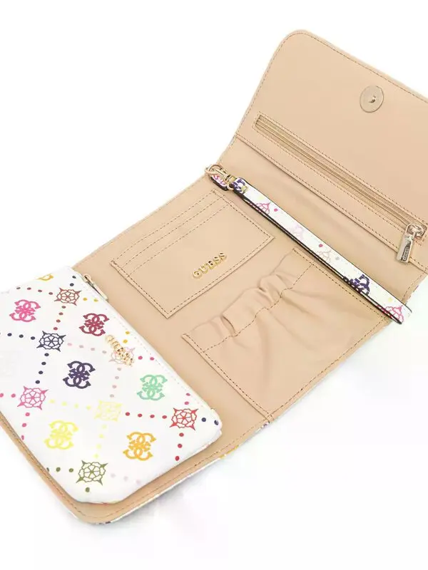 Guess Silia Monogram-print Logo-plaque Wallet