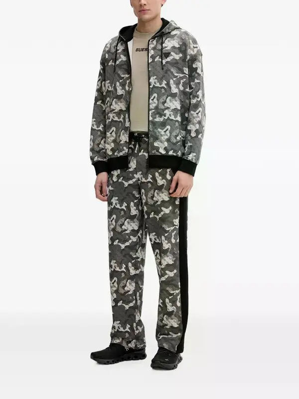 Guess Logo-print Camouflage-pattern Track Pants