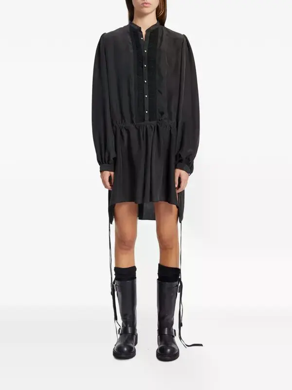 ANN DEMEULEMEESTER Ruffled Silk Mini Dress