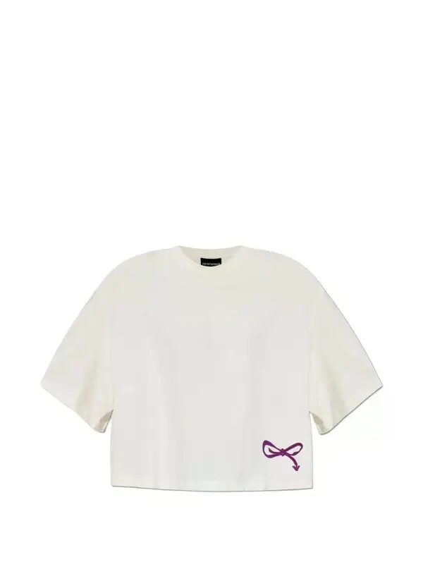 Emporio Armani Cotton Logo Print T-shirt - White