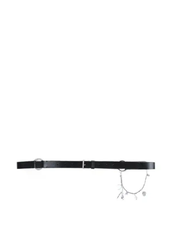 ANN DEMEULEMEESTER Charis Charm-embellished Leather Belt - Black