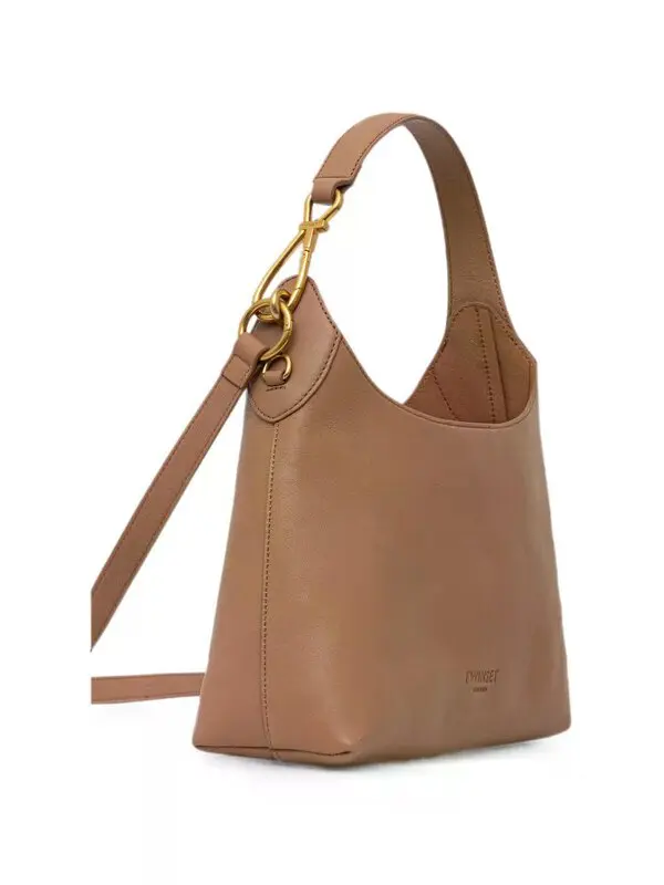 TWINSET Leather Tote Bag With Debossed Logo