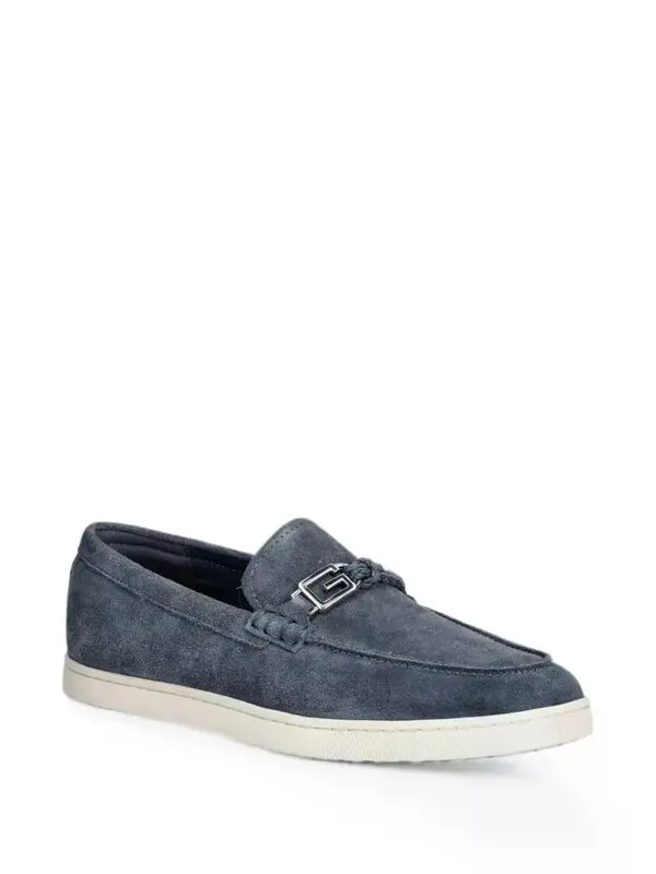 Guess Logo Plaque Suede Loafers