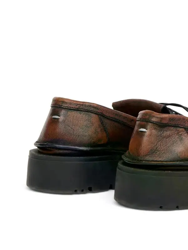 MAISON MARGIELA Fringed Leather Loafers - Brown