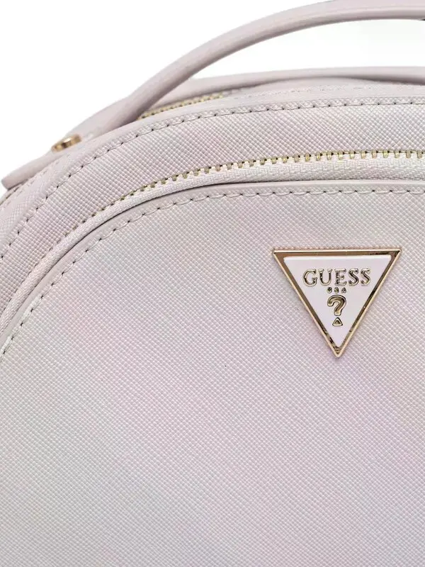 Guess Logo Plaque Dome Makeup Bag